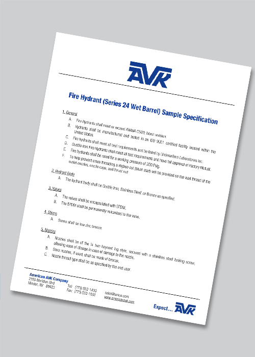 Series 24 Wet Barrel Fire Hydrant - American AVK