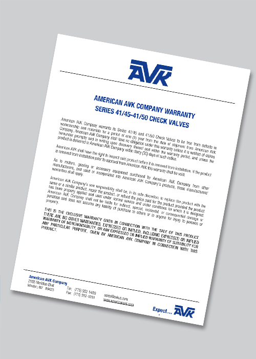 Series 41 Swing Check Valve - American AVK