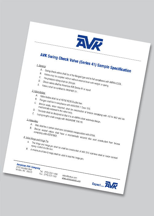 Series 41 Swing Check Valve - American AVK