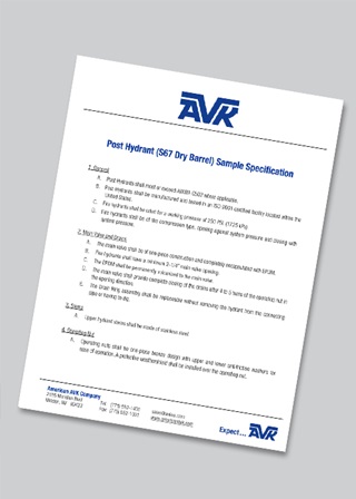 Suggested Specifications - American AVK