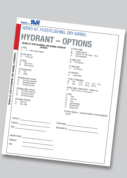 Sign off sheets - American AVK